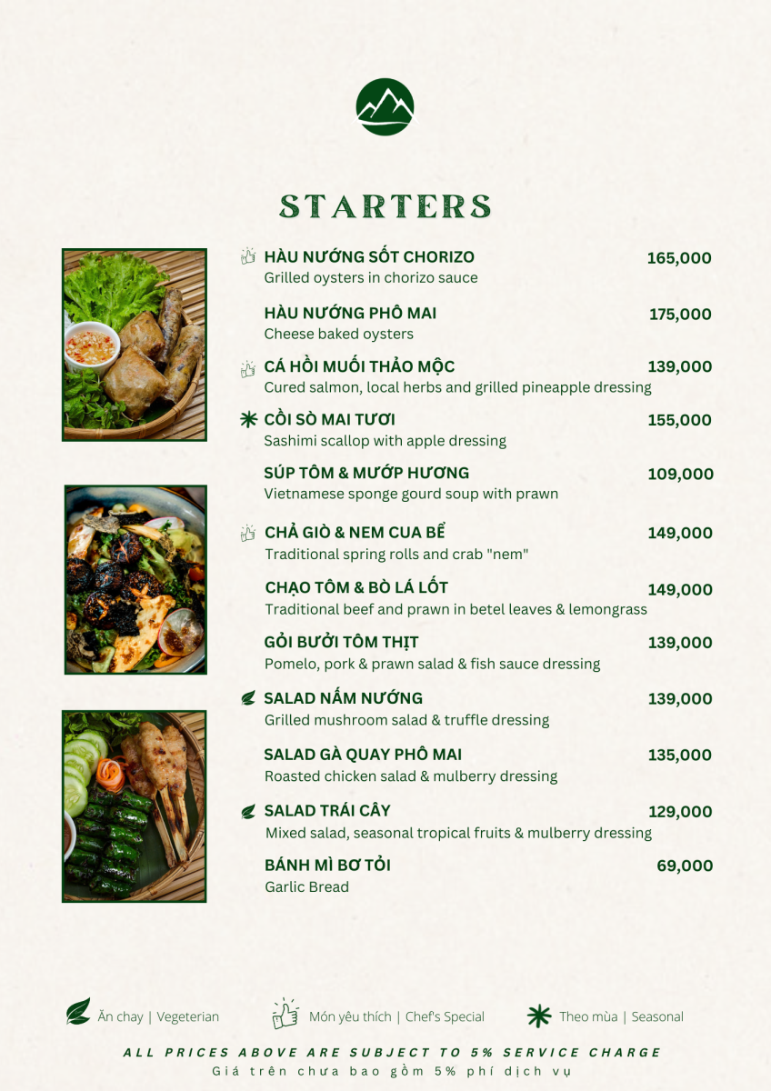 Thực đơn/ Menu